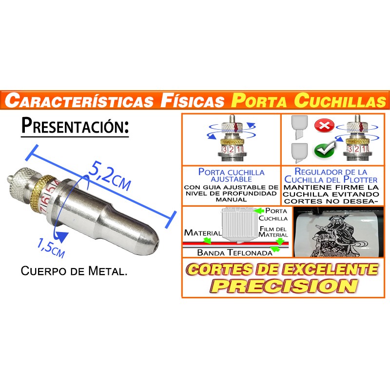 Porta Cuchilla Original Premium para Plotter de Corte Moritzu | Moritzu